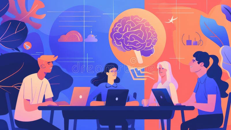 A Group of Diverse Professionals Brainstorm Ideas in a Creative and ...