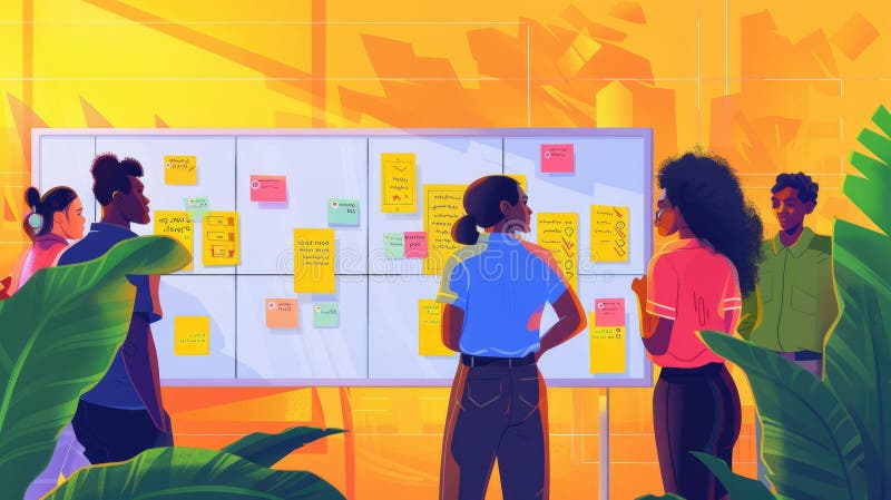 A Group of Diverse Professionals Brainstorm Ideas in a Creative and Collaborative Work ...