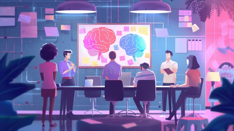 A Group of Diverse Professionals Brainstorm Ideas in a Creative and ...