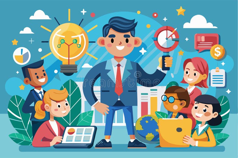 A Group of Diverse Professionals Collaborates, Sharing Ideas and Tools ...