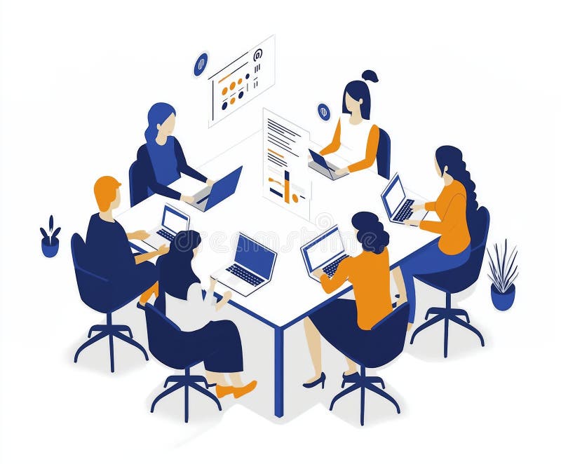 Group of Diverse Professionals Collaborating in a Modern Office ...