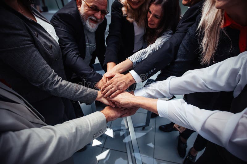Group of Diverse Professionals Showing Their Unity Stock Image - Image ...