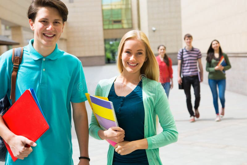 Group of Diverse Students Outside Stock Image - Image of multiethnic ...