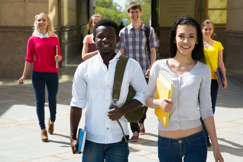 Group of Diverse Students Outside Stock Image - Image of diverse ...