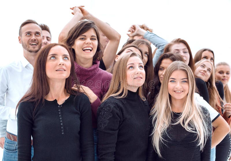 Group of Diverse Young People Holding Their Hands Up Stock Image ...