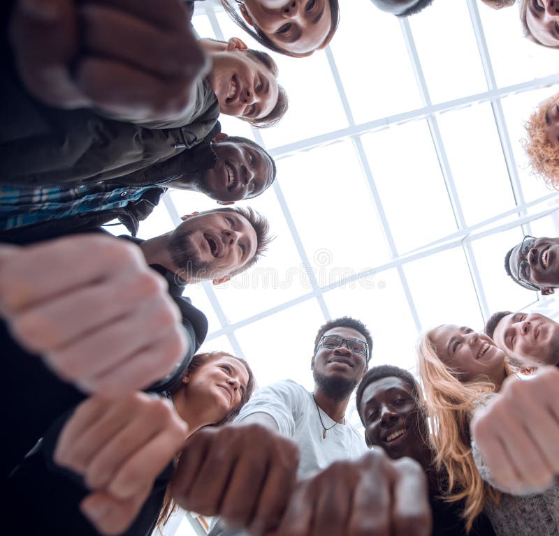 Group of Diverse Young People Joining Their Hands in a Ring Stock Image ...