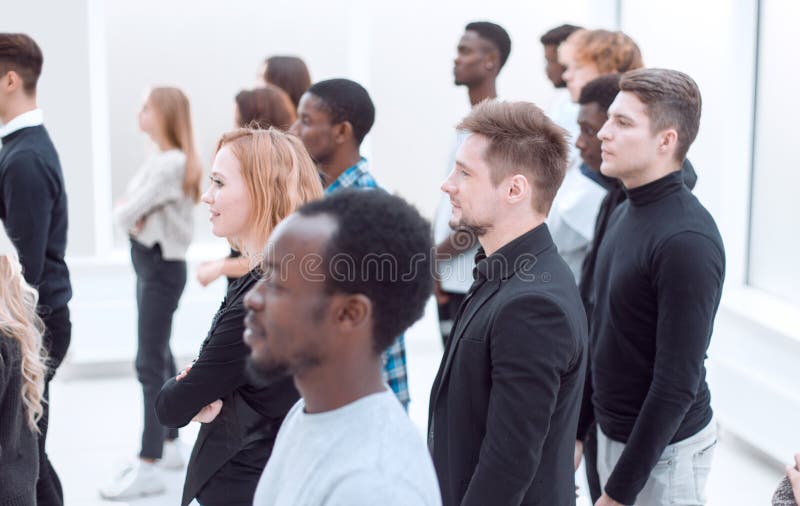 Group of Diverse Young People Looking Forward Stock Photo - Image of ...