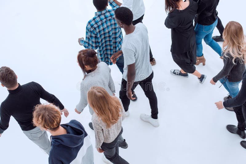 Group of Diverse Young People Pointing Somewhere Up Stock Image - Image ...