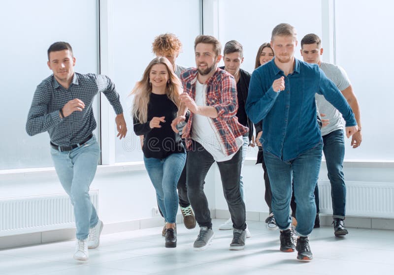 402 Group Young People Walking Forward Stock Photos - Free & Royalty ...