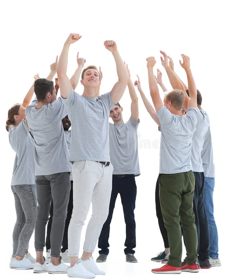 Group of Diverse Young People Showing Their Unity. Stock Photo - Image ... Group of Diverse Young People Showing Their Unity. Stock Photo - Image ...