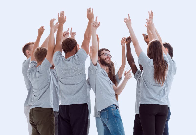 Group of Diverse Young People Showing Their Unity. Stock Image - Image ...