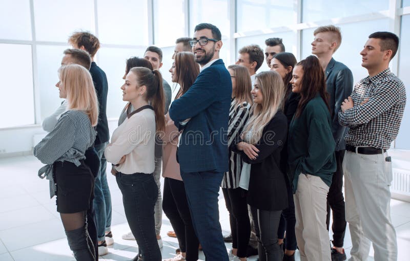 Group of Diverse Young People Standing Together and Looking Ahead Stock ...