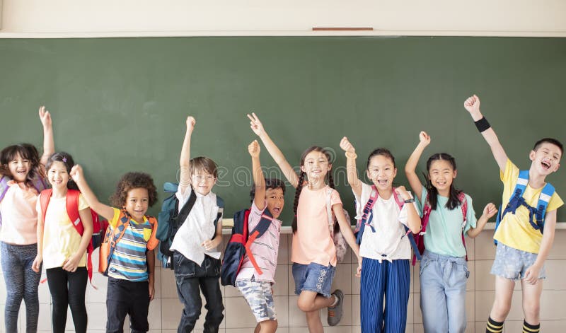 Group of Students Using Smart Mobile Phones in Classroom Stock Photo ...