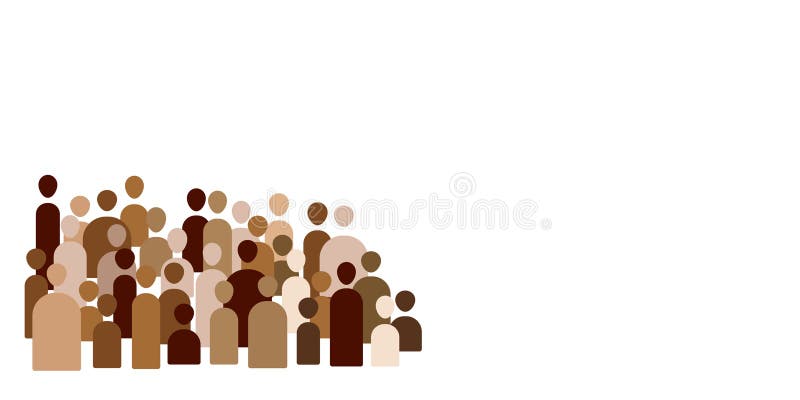 Group Diversity Abstract Human Silhouettes, Vector Illustration of ...