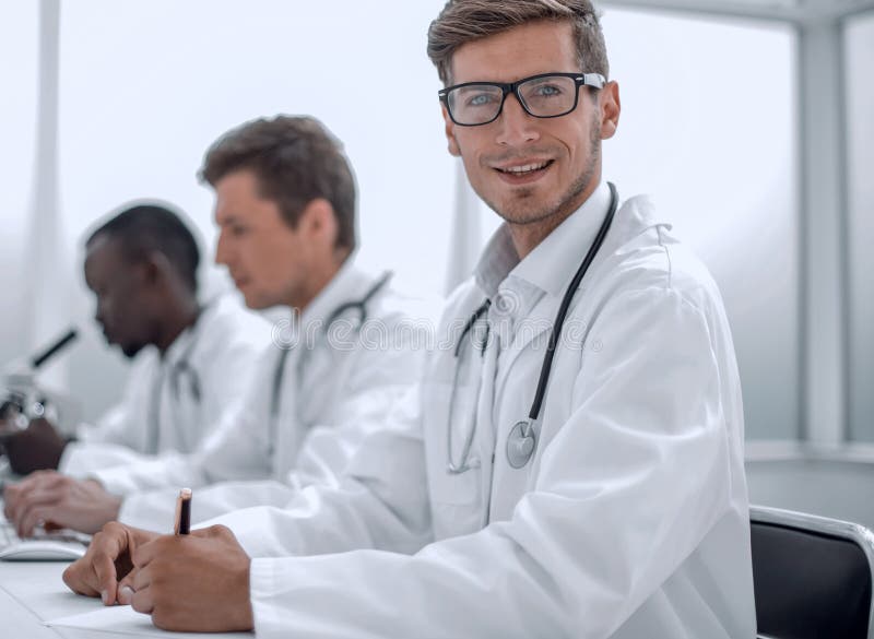 Group of Doctors Conducting Laboratory Studies Stock Photo - Image of ...