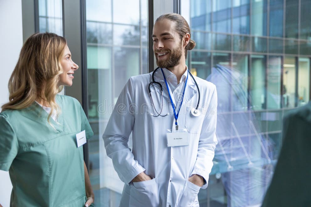 Group of Doctors Discussing Something and Looking Excited and Interested Stock Image - Image of ...