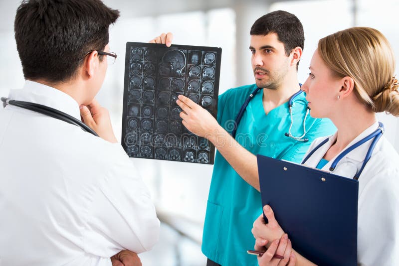 Diverse Medical Team Working in the Office Together Stock Image - Image ...