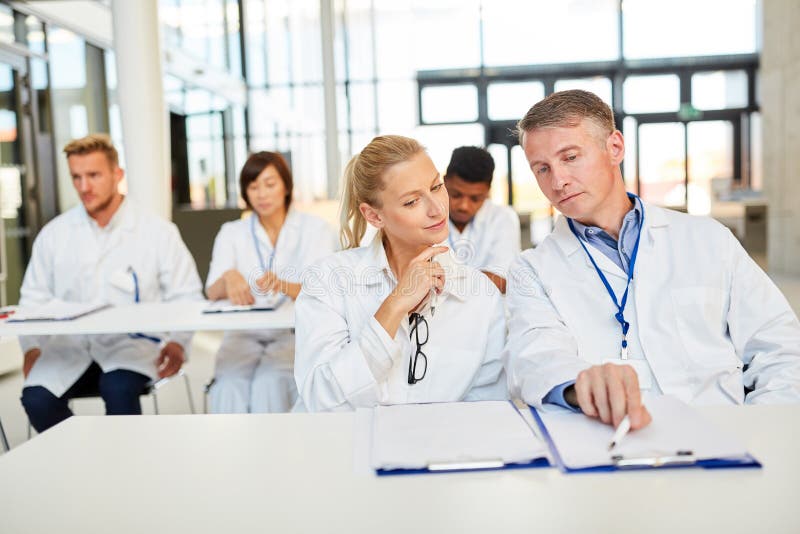 Group Doctors in a Seminar for Further Education Stock Image - Image of ...