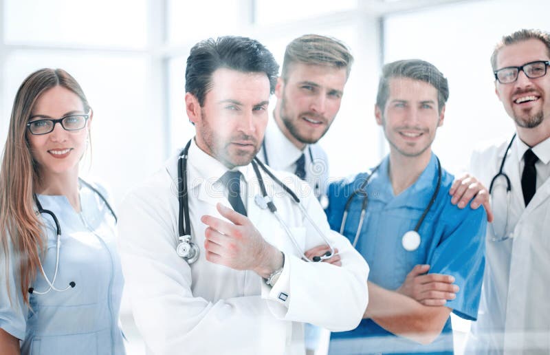 Group of Doctors Standing in the Meeting Room Stock Photo - Image of ...