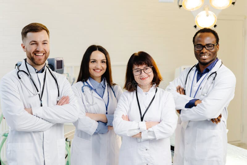 Group of Doctors Standing Together Stock Photo - Image of ethnic ...