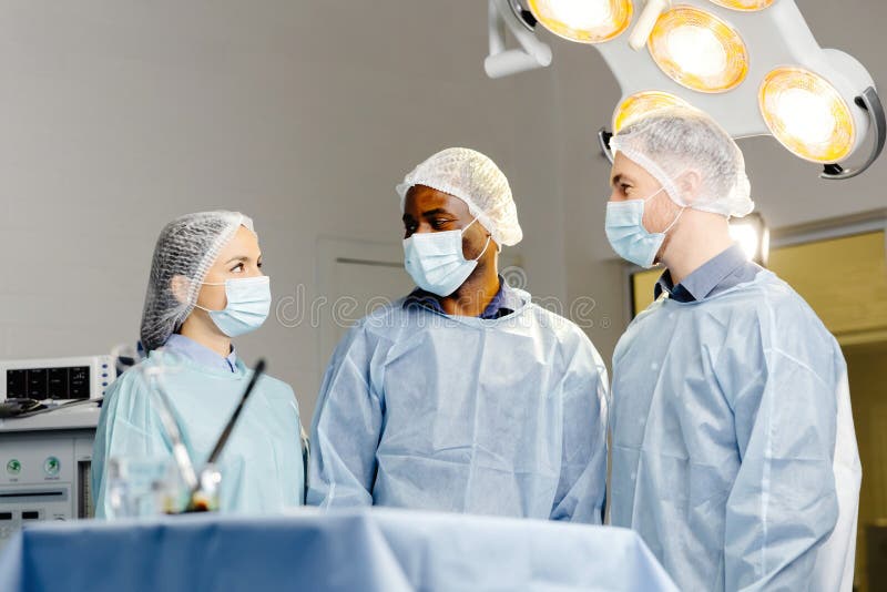Group of Doctors Standing Together in Clinic Stock Image - Image of ...
