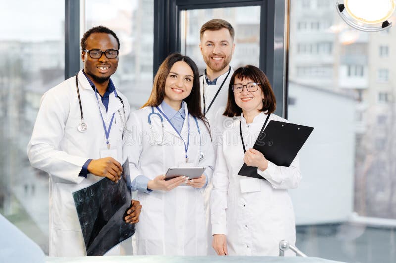 Group of Doctors Standing Together for a Medical Conference Stock Photo ...