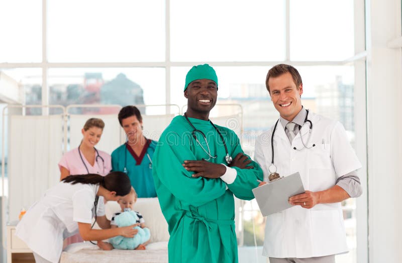 Group of Doctors Working Together Stock Image - Image of group, health ...