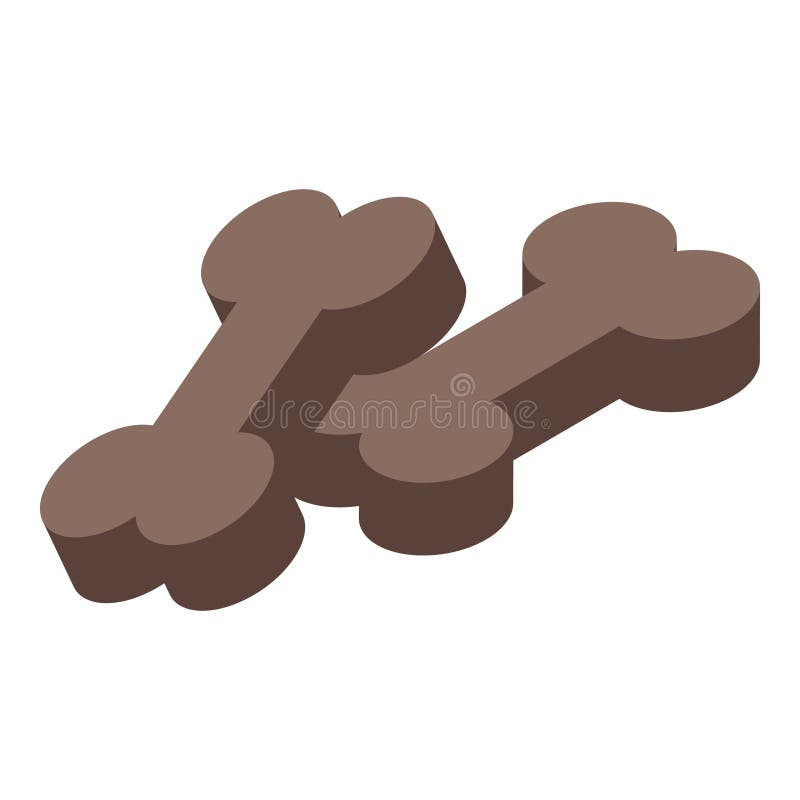 Group of Dog Bones for Pet Food Lying in Isometric View Stock Image ...