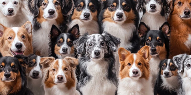 A Group of Dogs with Different Colors Stock Photo - Image of purebred ...