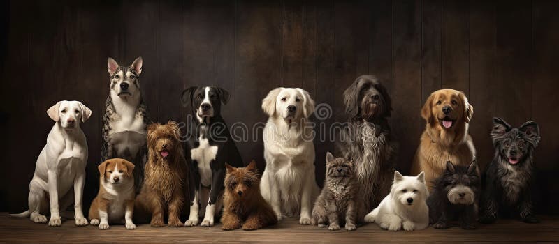 A group of dogs stock photo. Illustration of coated - 278372332
