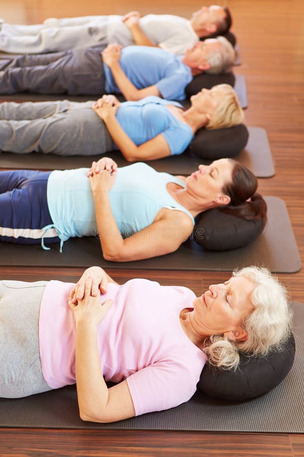 Group Doing Relaxation Exercise Stock Image - Image of healthy, people ...