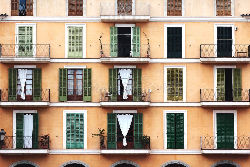 A Group of Doors and Windows in a Nameless Place Stock Image - Image of ...