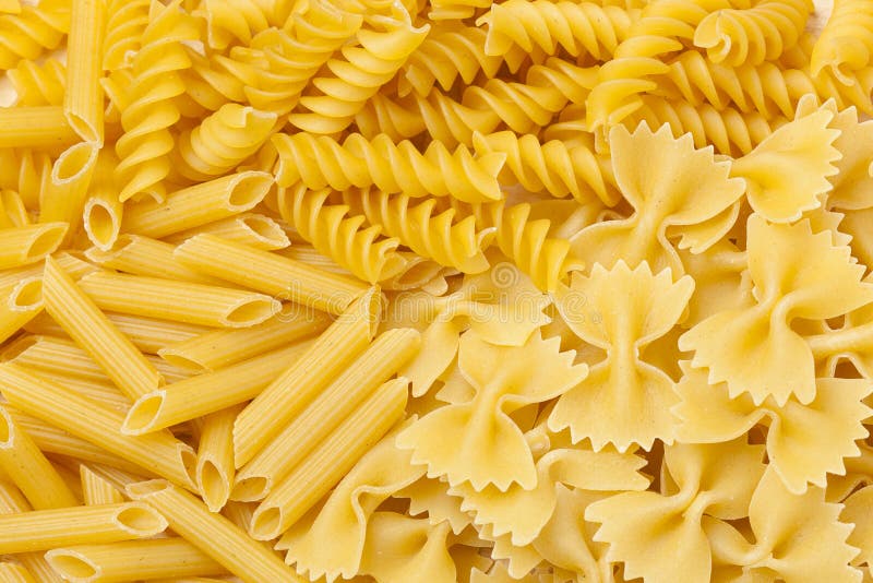 Group of Dried Italian Pasta Stock Image - Image of uncooked ...