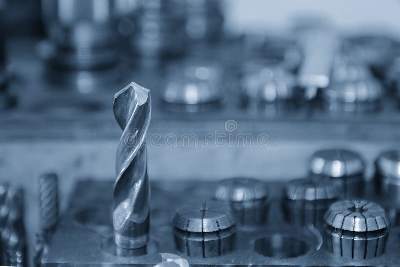 The Group of Drill Tool in the Light Blue Scene Stock Image - Image of ...