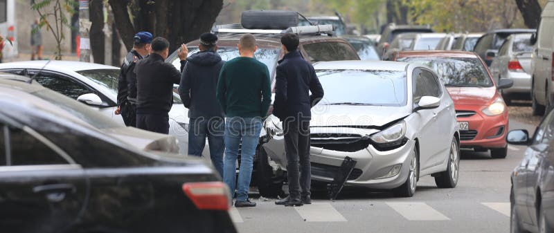 Group of Drivers in a Car Accident Editorial Photo - Image of vehicle ...