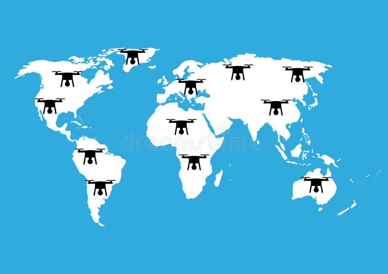 A group of drones stock vector. Illustration of equipment - 68400809