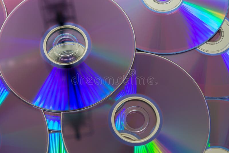 DVDs, Digital Optical Disk Storage Stock Photo - Image of compact, disk ...