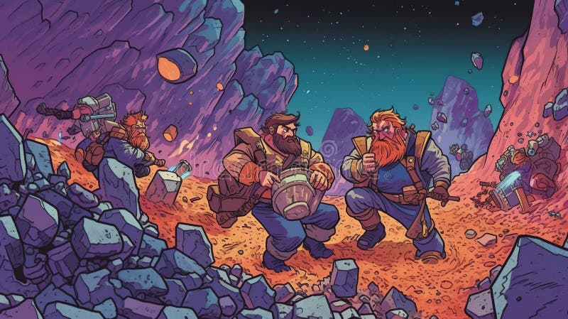 A Group of Dwarves Mining for Rare Minerals on a Sci-fi Asteroid ... A Group of Dwarves Mining for Rare Minerals on a Sci-fi Asteroid ...