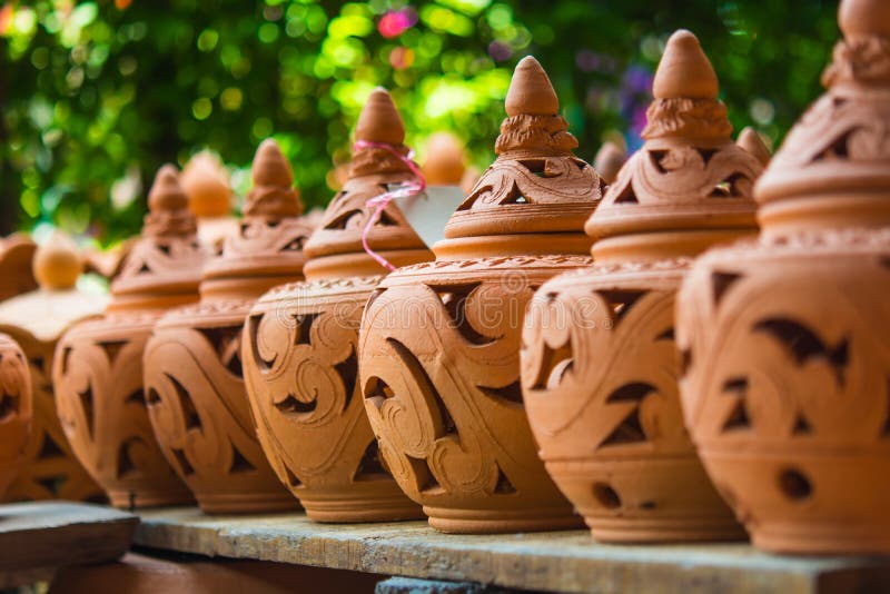 Group of Earthenware, Earthenware Texture Background Stock Image ...