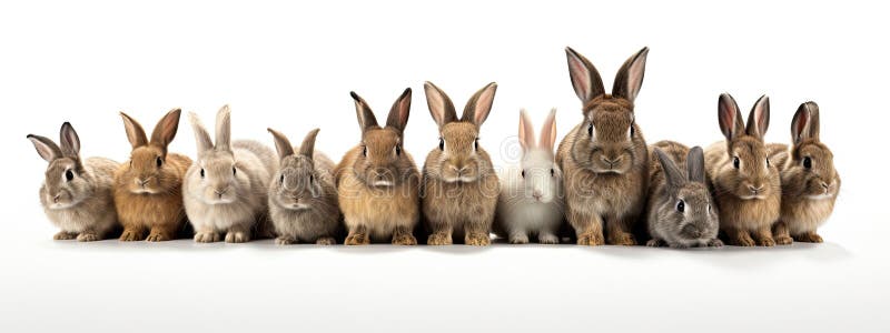 Group of Bunnies Sitting Next To Cake with Candles in it. Generative AI ...