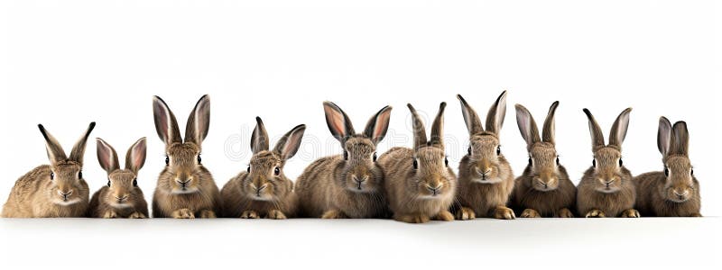 Group of Bunnies Sitting Next To Cake with Candles in it. Generative AI ...