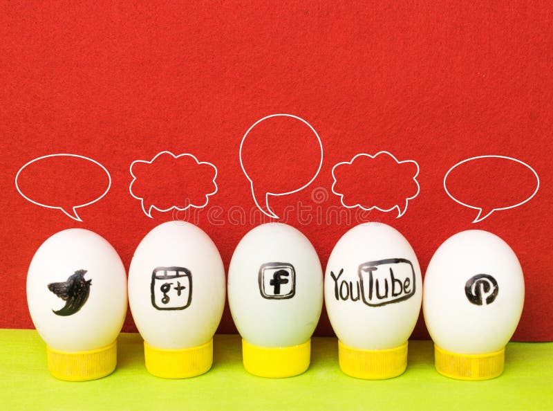 Group Eggs Sign, Concept of Social Network Editorial Photography ...