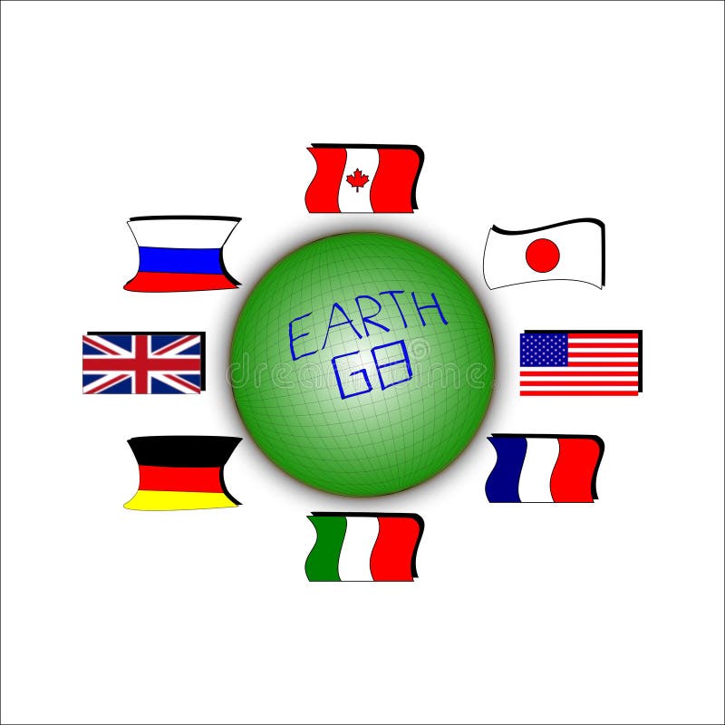 Group of eight stock illustration. Illustration of financial - 6991313