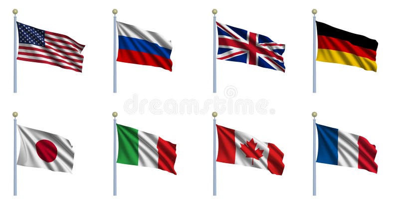 G8 Flags stock illustration. Illustration of great, french - 131107