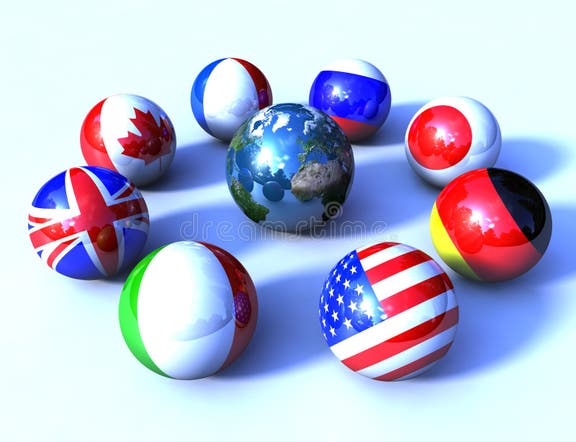 Group of Eight - G8 stock illustration. Illustration of canadian - 6800054