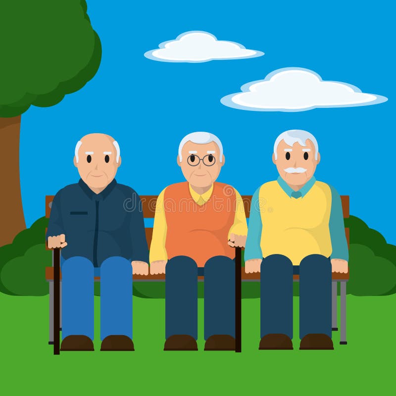 Group of the elderly stock vector. Illustration of person - 111447185