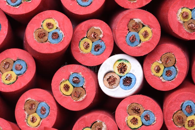 Group of electric cables stock image. Image of information - 79590313