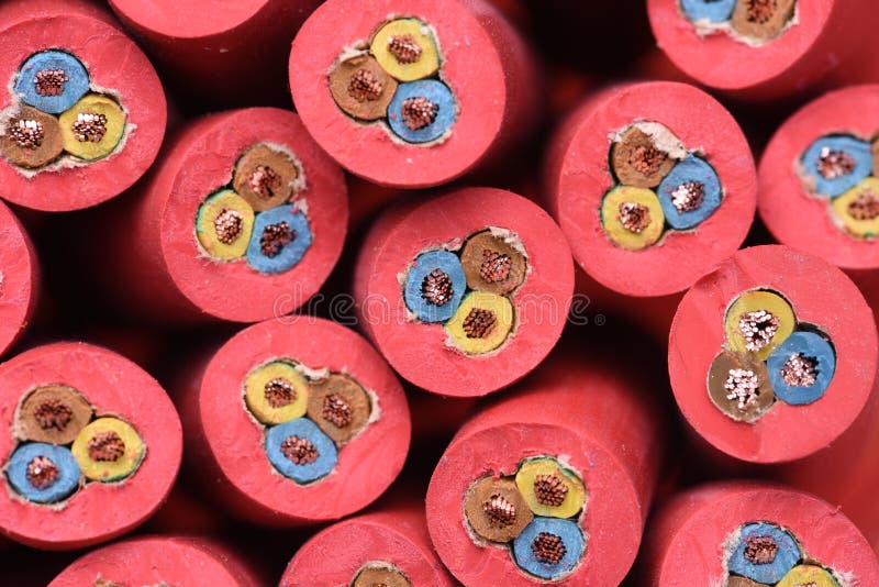 Group of electric cables stock image. Image of insulation - 79689557