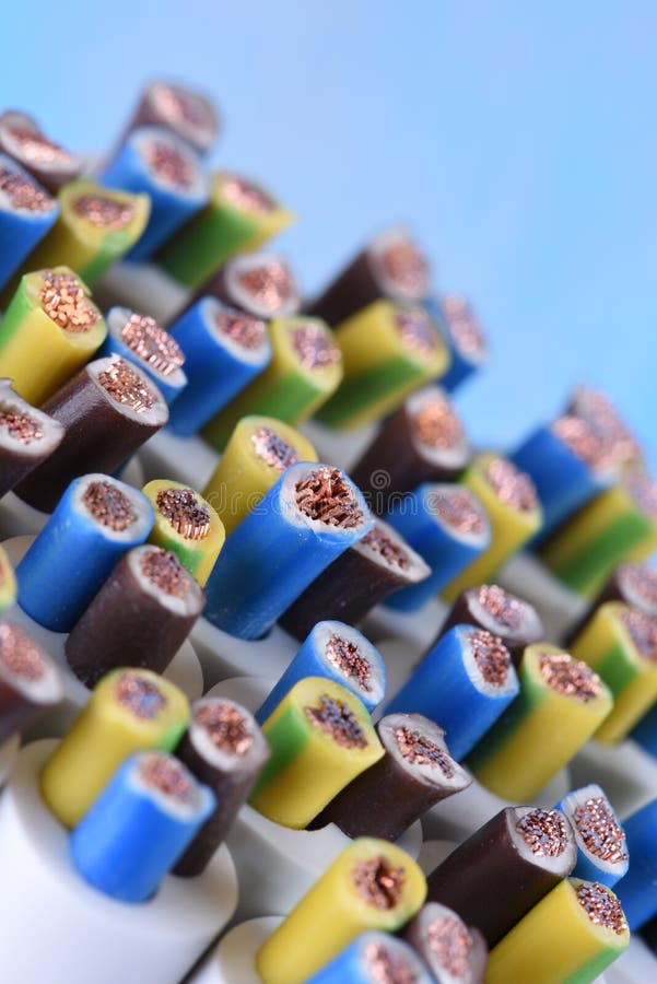 Group of Electric Cables Closeup Stock Image - Image of cord, lead ...