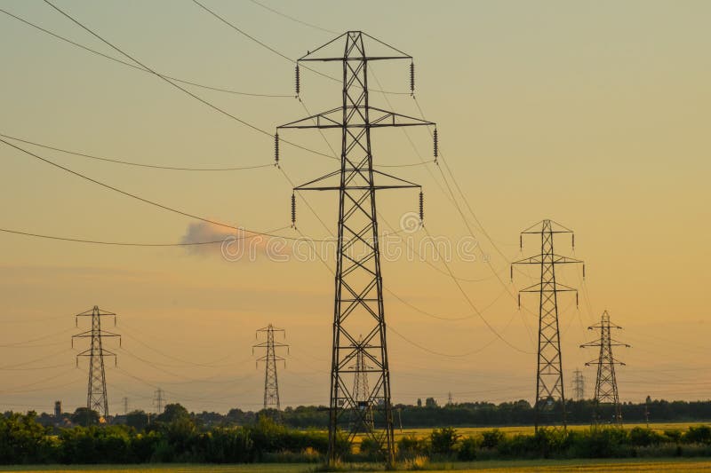 Group of Electricity Poles on Floor Stock Photo - Image of pillar ...